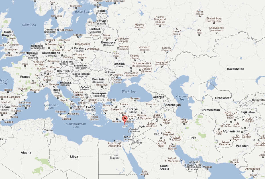 Güney Kıbrıs Haritası ve Güney Kıbrıs Uydu Görüntüleri