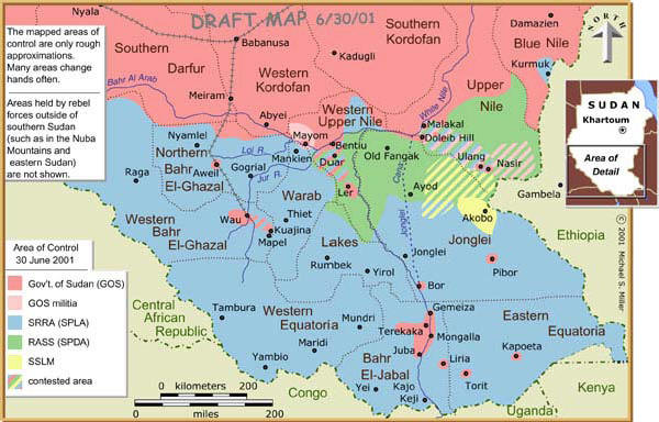 Güney Sudan Haritası ve Güney Sudan Uydu Görüntüleri