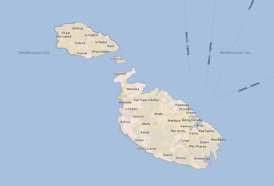 Malta Haritası ve Malta Uydu Görüntüleri