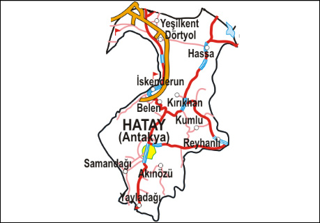 Hatay Haritası ve Hatay Uydu Görüntüleri