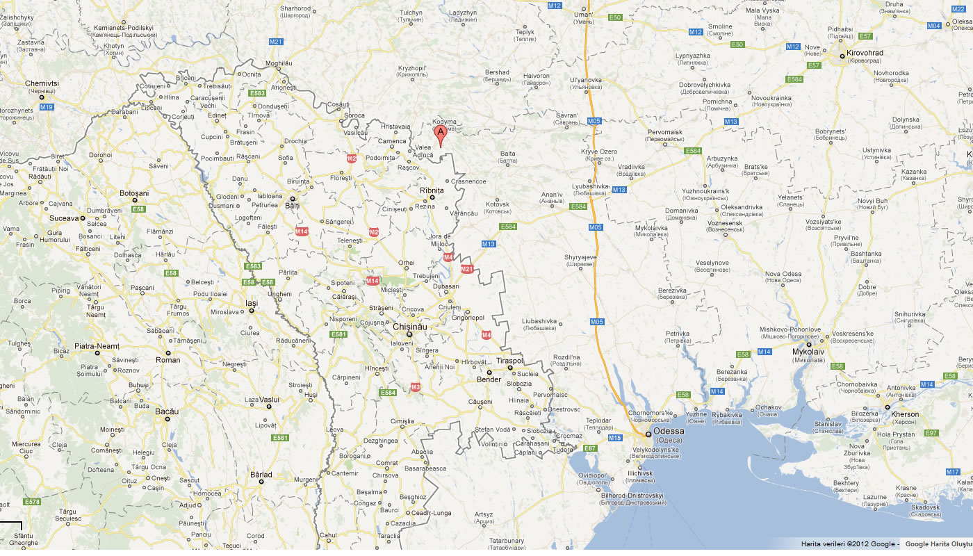 Transdinyester Haritası ve Transdinyester Uydu Görüntüleri